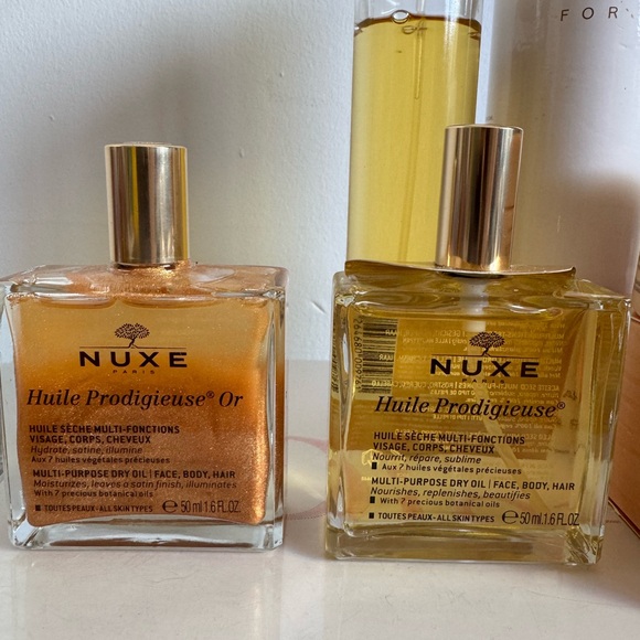 NUX | Makeup | Nux Huile Prodigieuse Oil Set Gold And Yellow | Poshmark